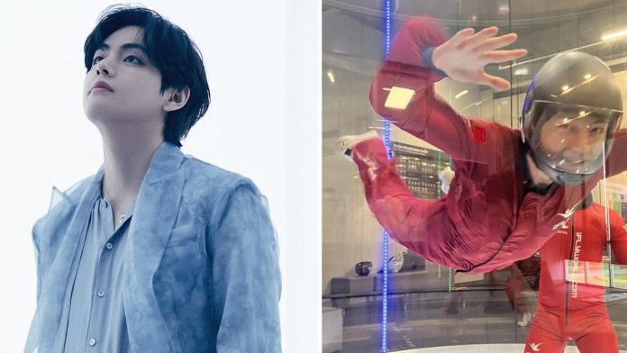 BTS’s V Enjoys Indoor Sky Diving