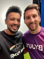 Lionel Messi Poses For Celebrity Photographer Rohan Shrestha