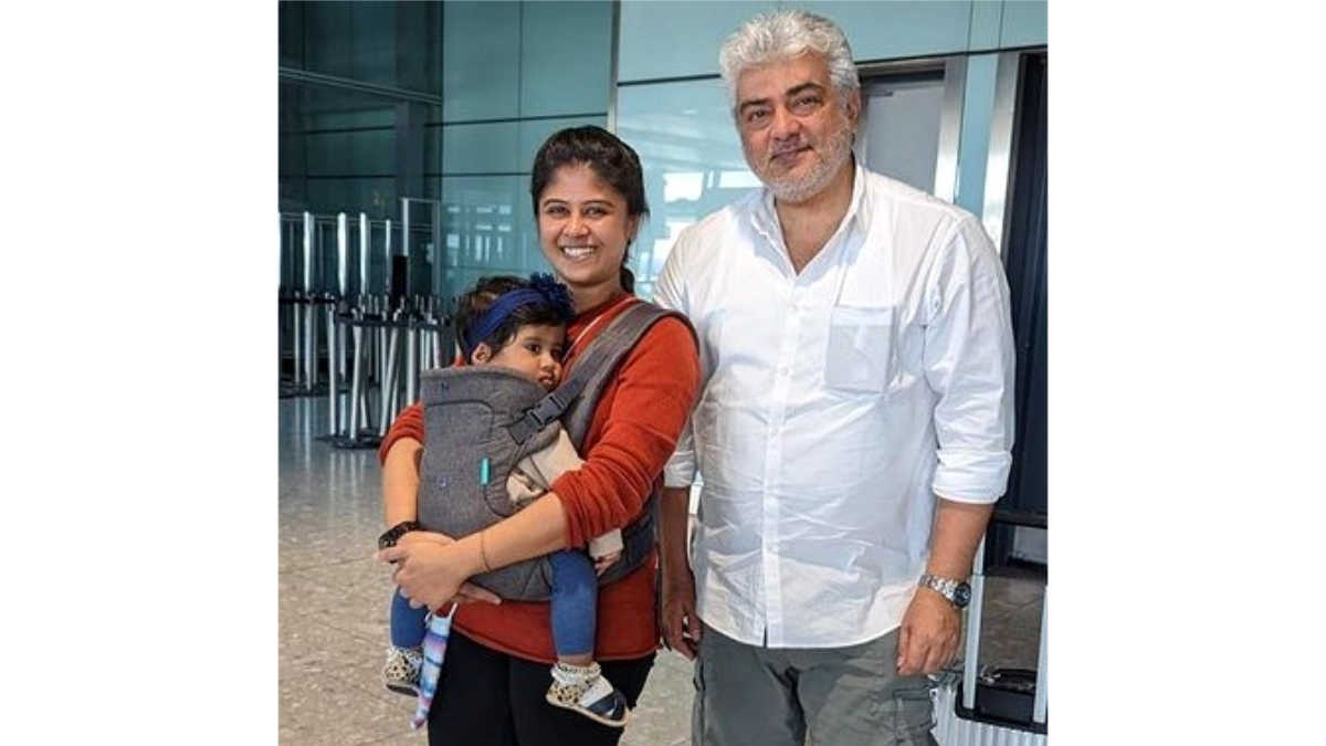 Ajith Kumar Helps Young Mum At London Airport, Carries Her Bag