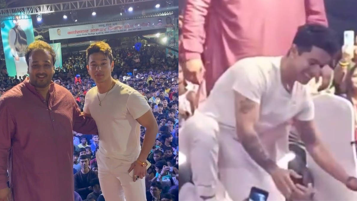 Pratik Sehajpal Flaunts His White Stylish Look At Dahi Handi Celebration Along With Baba ...