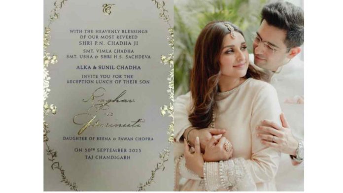 Ragneeti: Wedding Reception Invite Goes Viral As Parineeti Chopra, Raghav Chadha Gear Up For Big Day