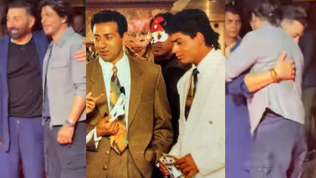 Shah Rukh Khan And Sunny Deol Hug Each Other At Gadar 2 Success Bash; Fan Say, 'Issi Baat Pe ...