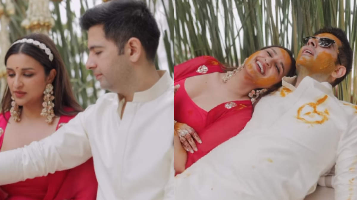 Parineeti Chopra And Raghav Chadha Glowing In This New Video From Their Haldi Ceremony | Glamsham