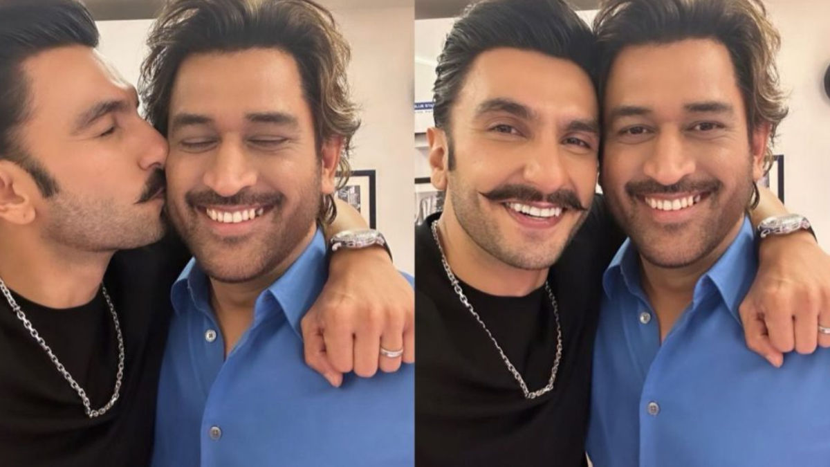 Ranveer Singh Says 'Mera Mahi', As He Posts Photo Giving A Peck On MS ...