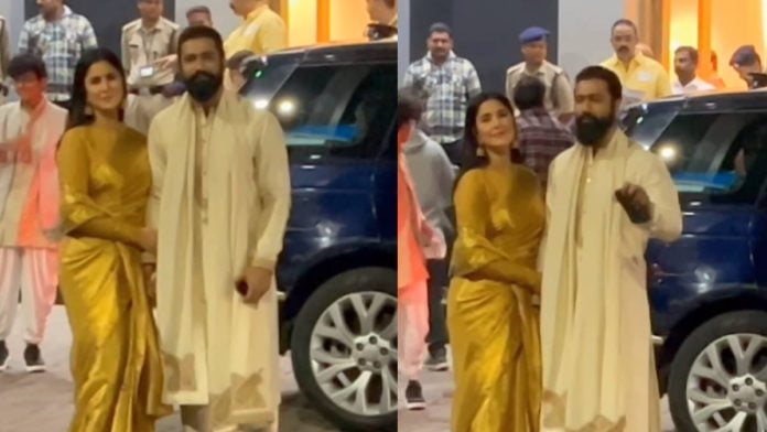 Vicky Kaushal And Katrina Kaif Flaunting Their Traditional Looks At The ...