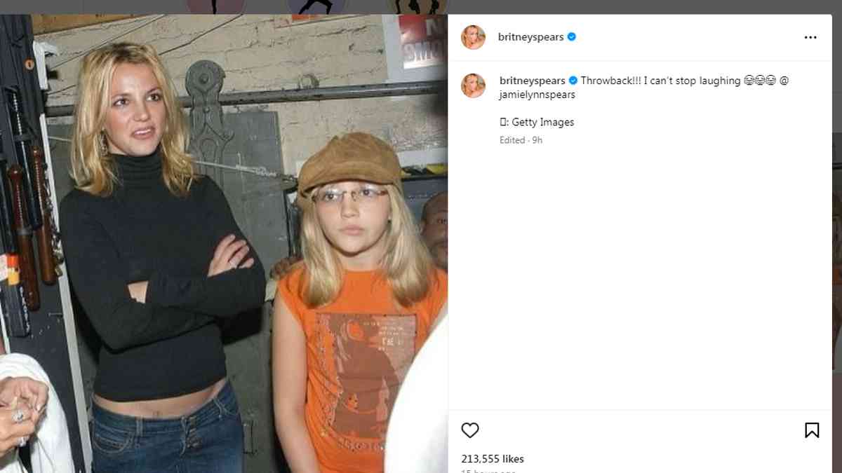 Britney Spears Shares Candid Throwback Picture With Sister Jamie Lynn | Glamsham