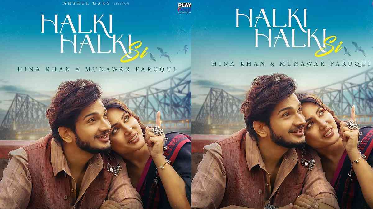 Munawar Faruqui, Hina Khan To Star In Music Video 'Halki Halki Si', Drop Romantic Poster | Glamsham