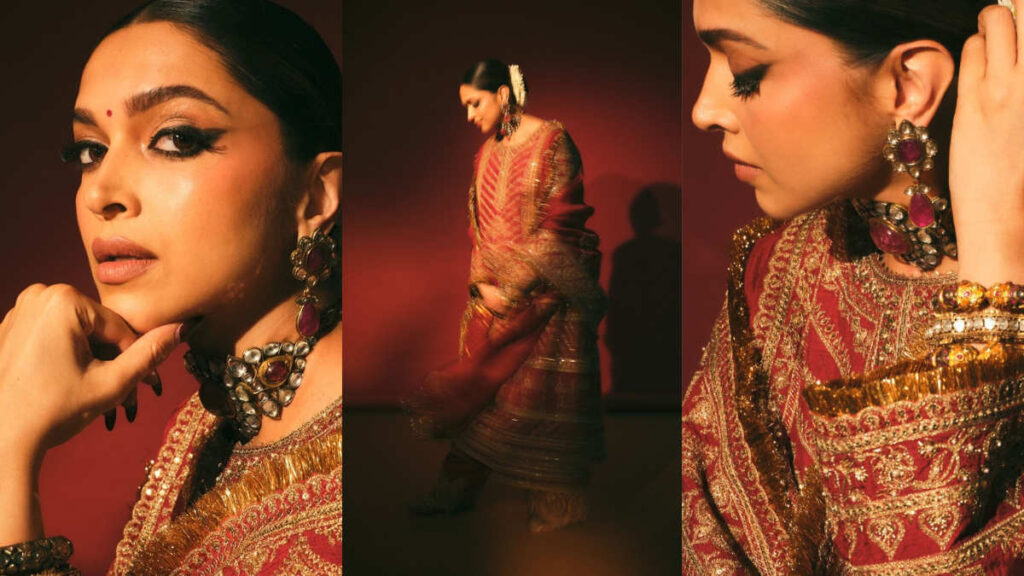 Deepika Padukone Flaunts Her Red Traditional Dress Giving Rani Sa Vibes ...