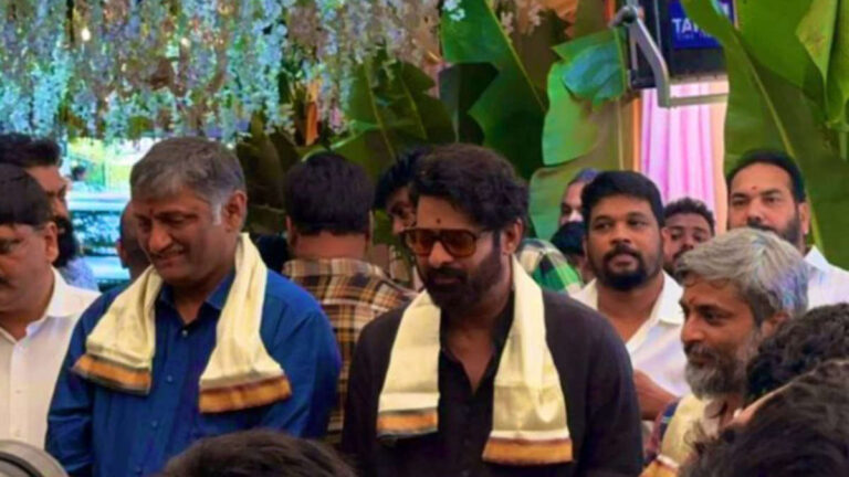 Prabhas Attends Pooja Ceremony With Director Hanu Raghavapudi For ...