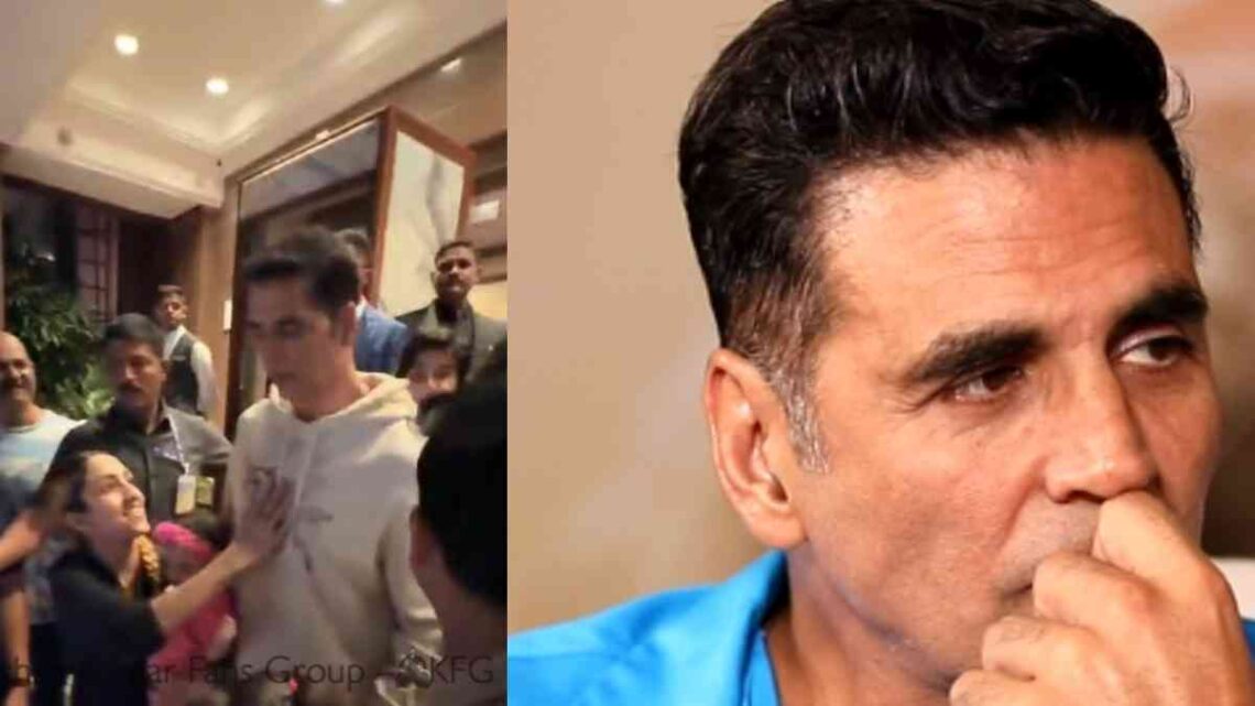 Akshay Kumar Gets Uncomfortable As Female Fan Keeps A Hand On Him ; Fan ...