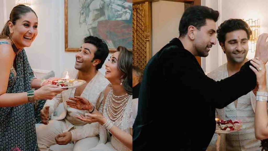 Kareena Kapoor Performs Sister Duty Does Aarti, Ranbir Kapoor Applies ...