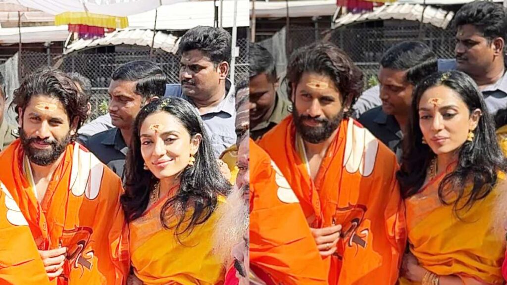 Naga Chaitanya And Sobhita Dhulipala Make First Appearance As A Married Couple At Srisailam ...