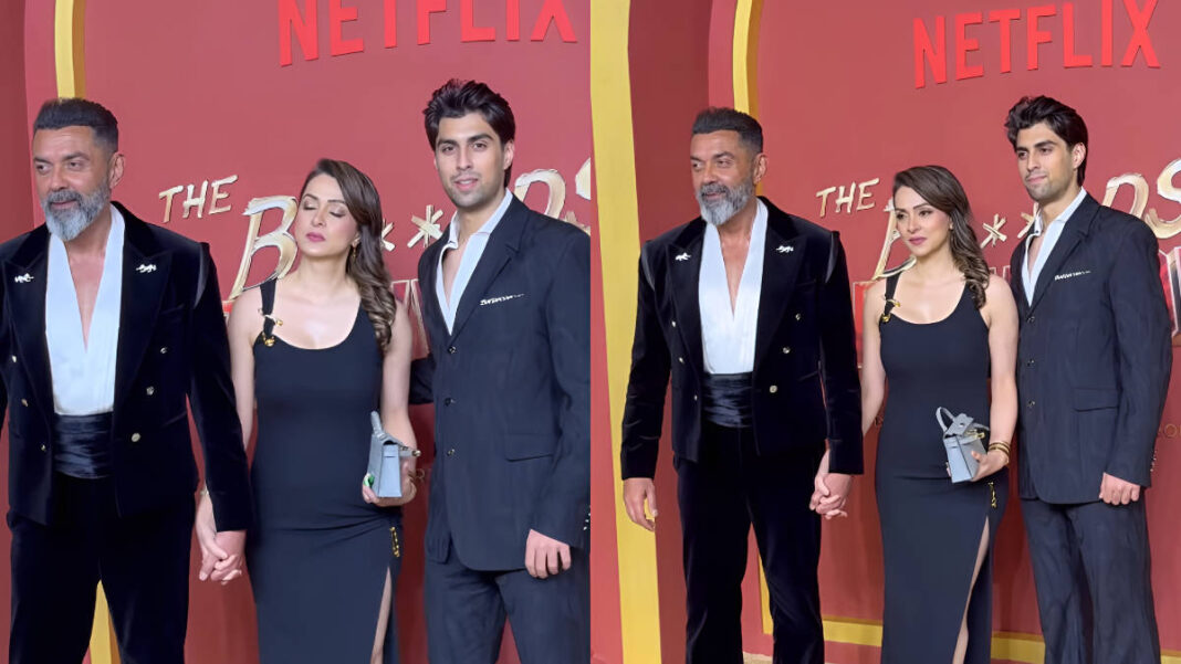 Aryaman Deol Shines Bright With His Father Bobby Deol At The Bads Of Bollywood Premiere - See ...