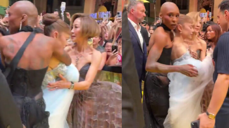 Cynthia Erivo Steps In To Protect Ariana Grande At Wicked For Good Premiere