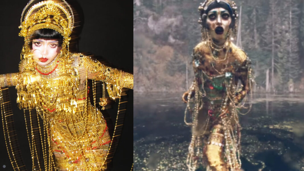Lisa's Golden 'Jibaro' Costume Is The Ultimate Halloween Inspiration ...