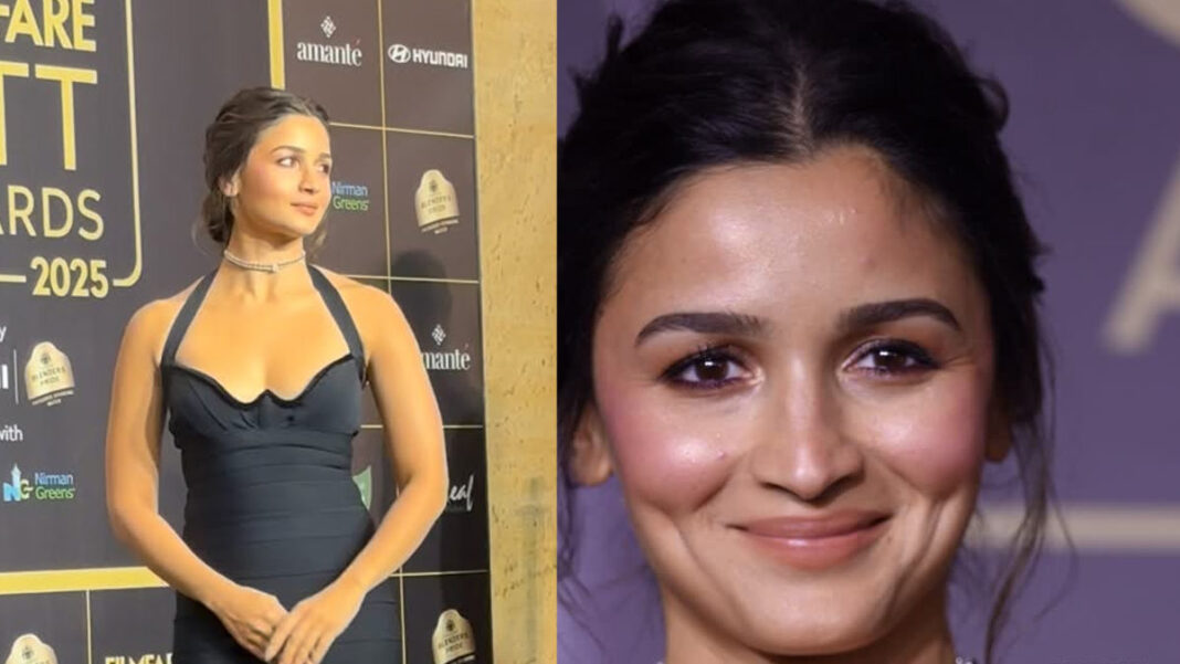 Alia Bhatt's Sleek Black Gown Steals The Show At Filmfare OTT Awards 2025