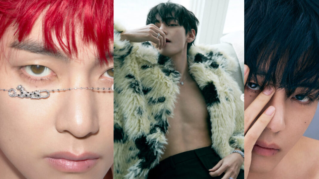 BTS V Flaunts His Style With Daring GQ Covers — Red Hair, Bare Torso ...