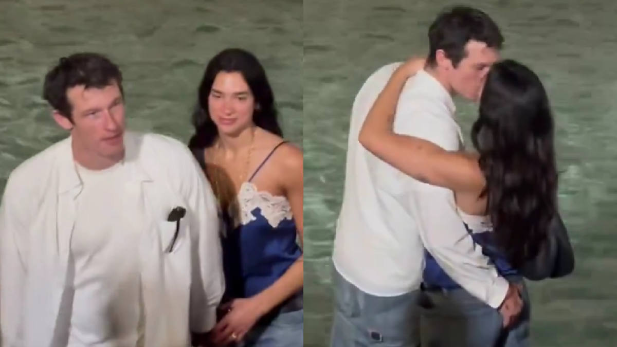 Dua Lipa And Callum Turner Can't Keep Hands Off! Kiss At Trevi Fountain ...